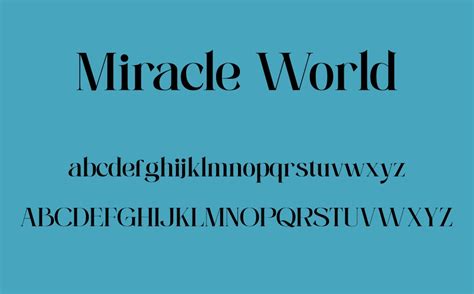 Miracle World Font Font Tr