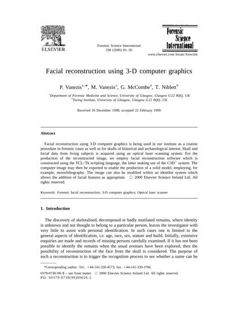 Pdf Facial Reconstruction Using 3 D Computer Graphics Dokumen Tips
