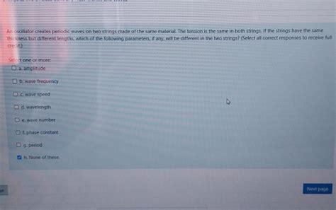 Solved An Oscillator Creates Penodic Waves On Two Strings