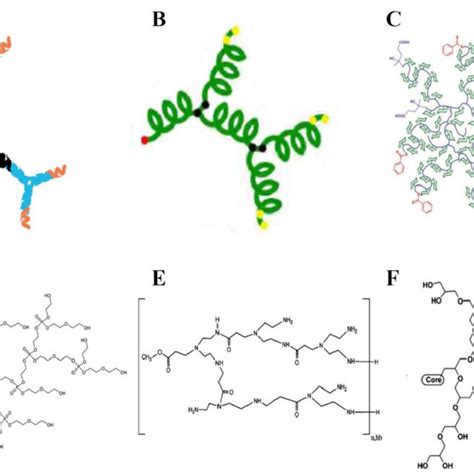 Schematic Description Of Six Subclasses Of Dendritic Polymers Download Scientific Diagram