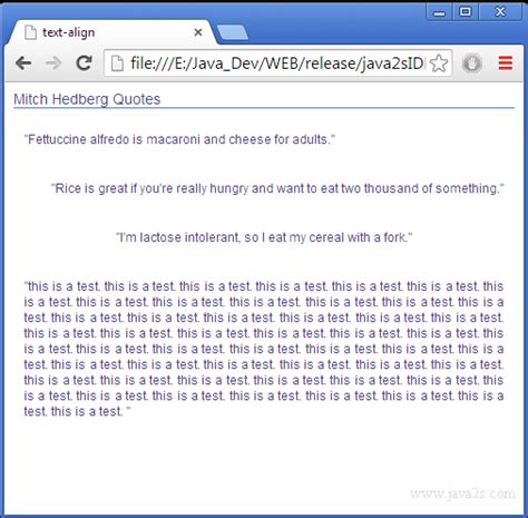 Set Text Align To Center In HTML And CSS