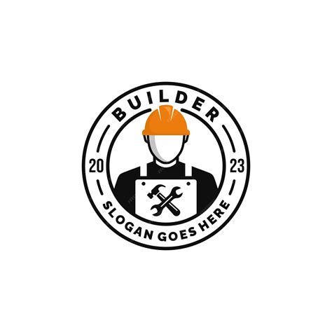 Premium Vector Construction Worker Logo Design Vector Illustration