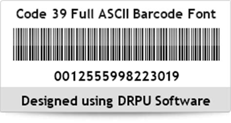 Barcode Font Code Full Ascii Fonts Passlsonic