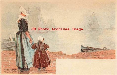 Henri Cassiers Dehaan Volendam Dutch Mother And Daughter Watching