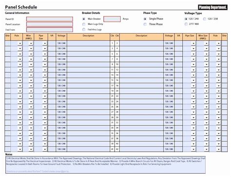 Electrical Panel Schedule Template Pdf Fresh Electrical Panel Schedule