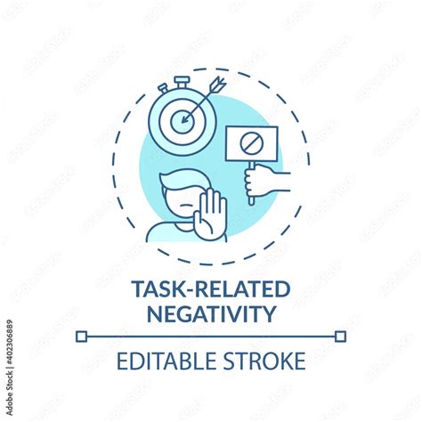 Task Related Negativity Concept Icon Procrastination Reason Idea Thin Line Illustration
