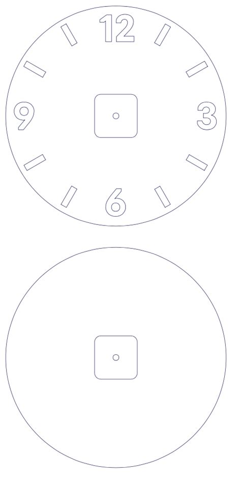 Free Clock Template And Graphics Print At Home Lightburn Svg Standish Woodstory