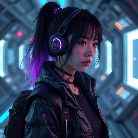 Cyberpunk Korean Hacker In Space Station Stable Diffusion Online Cyberpunk Korean Hacker In Space Station Stable Diffusion Online
