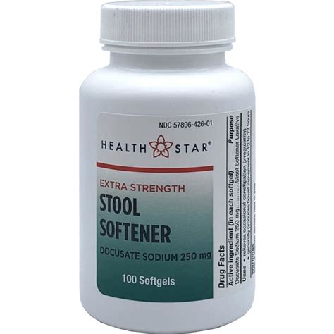 Gericare Docusate Sodium 250mg Box Of 100 Pack Of 5 Shelhealth