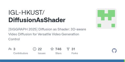 Github Igl Hkustdiffusionasshader Siggraph 2025 Diffusion As