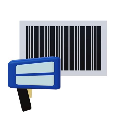 Premium Psd 3 D Illustration Of Bar Code Scan Icon