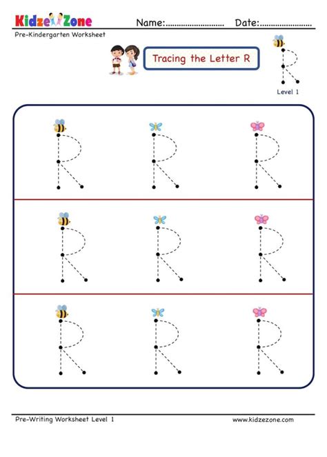 Tracing Upper Case Letter R KidzeZone