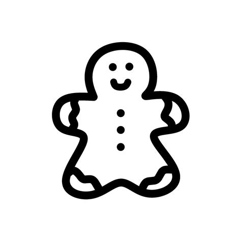 Traditional Christmas Food Icon Ginger Candy Line Art Icon 51153355 Vector Art At Vecteezy