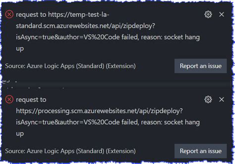 Investigate Econnreset Issue During Zipdeploy Call · Issue 2844 · Microsoft Vscode