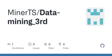 Github Minerts Data Mining 3rd