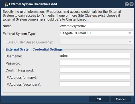 Fileextrnl System Creds Add Osnexus Online Documentation Site