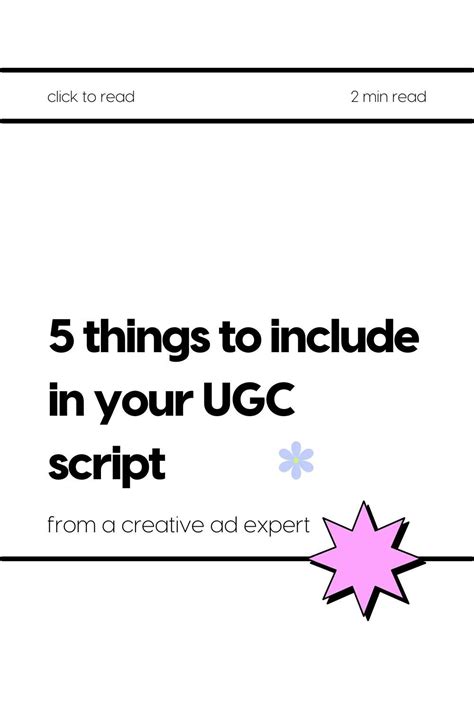 5 Things To Include In Your Ugc Script The Loft 325