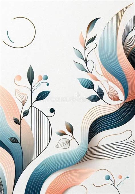 Modern Geometric Abstract Art With Vibrant Colors And Shapes Stock Illustration Illustration