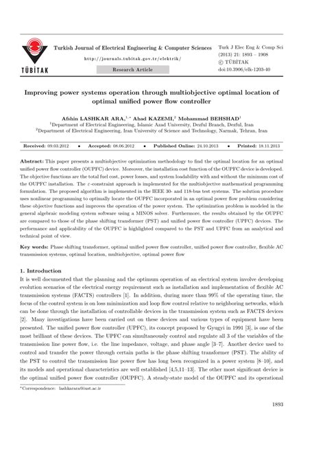 Pdf Improving Power Systems Operation Through Multiobjective Optimal Location Of Optimal