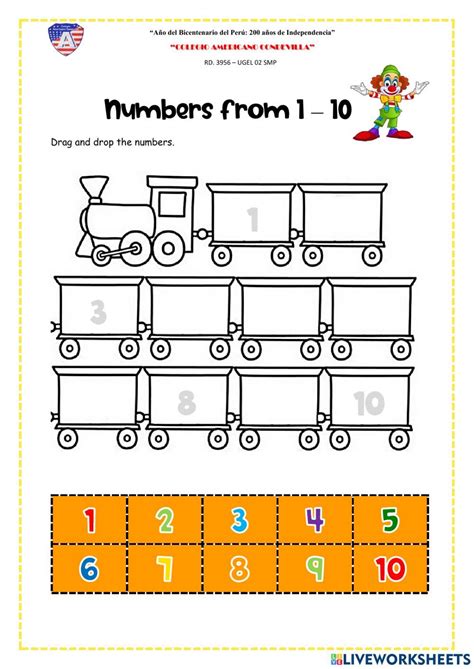 Numbers 1 10 Worksheet Drag And Drop Activity Numbers 1 10 Worksheet Drag And Drop Activity
