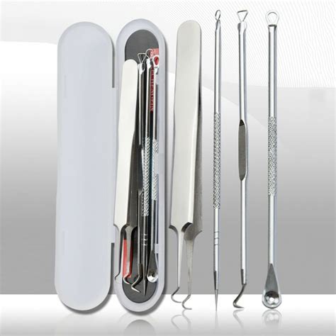 Dr Pimple Popper Blackhead Remover Kit Tool 4 Pcs Skin Clean Care Tools
