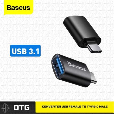 Promo BASEUS INGENUITY OTG CONVERTER USB 3 1 FEMALE TO TYPE C MALE ADAPTER NAKULASTORE Diskon