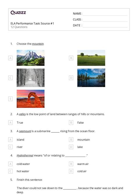 Performance Tasks Worksheets For Th Grade On Quizizz Free Printable