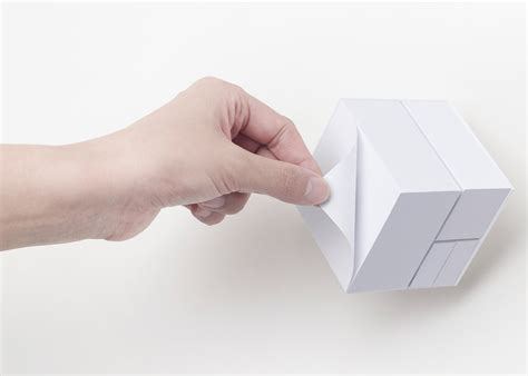 Nendo S Block Memo Pad Peels Apart Like A 3d Puzzle