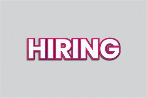Premium Vector Hiring 3d Editable Text Effect Design