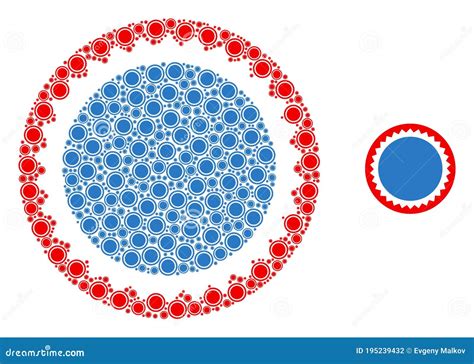 Round Seal Stamp Recursive Mosaic Of Self Icons Stock Vector Illustration Of Banner