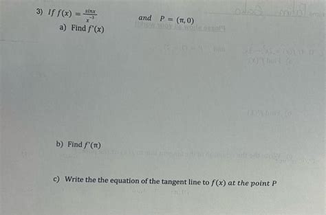solved if f x x−3sinx and p π 0 a find f′ x b find