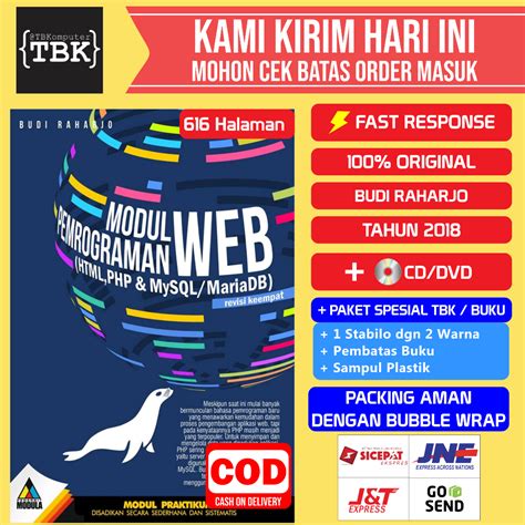 Jual BUKU MODUL PEMROGRAMAN WEB HTML PHP DAN MYSQL BUDI RAHARJO Shopee Indonesia