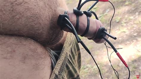 Electro Device Fucked My Cock Much Sperm In Outdoors Free Porn