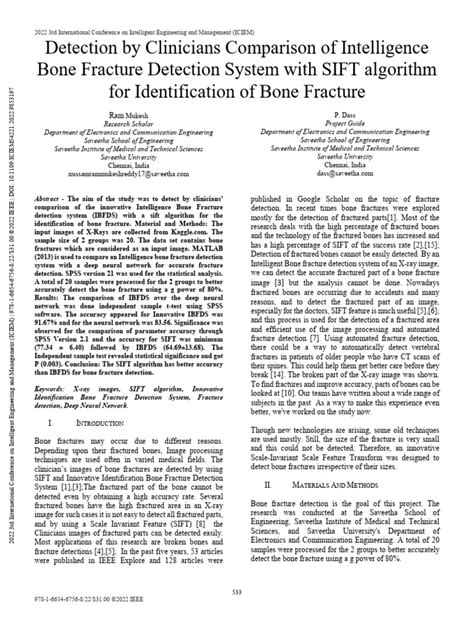 Detection By Clinicians Comparison Of Intelligence Bone Fracture