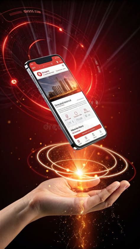 Smartphone With Engaging User Interface And Dynamic Effects Stock Illustration Illustration Of
