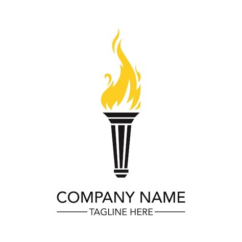 Premium Vector Isolated Fire Torch Logo