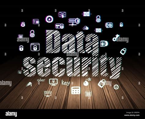 Safety Concept Data Security In Grunge Dark Room Stock Photo Alamy