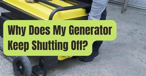 Why Does My Generator Keep Switching Off RVing Beginner