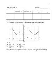 MCV U Test Oct Docx MCV U Test Knowledge Understanding Name Thinking Inquiry