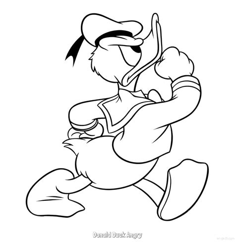 Donald Duck Angry Coloring Page Free Printable Mickey Mouse And Friends