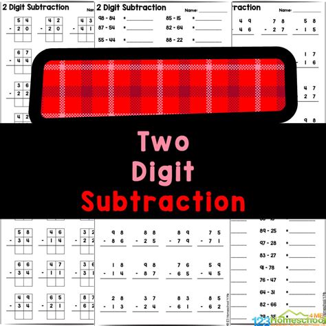 Two Digit Subtraction Worksheets With Regrouping Subtraction 2