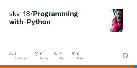 GitHub Skv Programming With Python