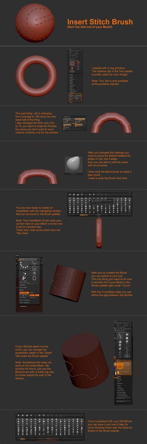 ZBrush Curve StitchBrush Tutorial By T Magnus
