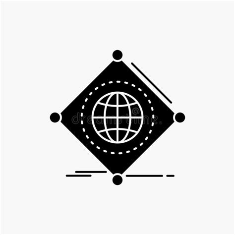 Iot Internet Things Of Global Glyph Icon Vector Isolated