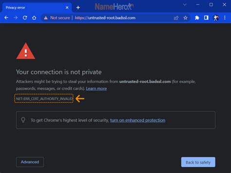 How To Fix Error Code NET ERR CERT AUTHORITY INVALID