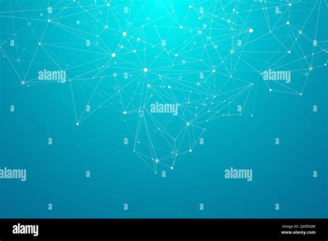 abstract plexus background with connected lines and dots wave flow