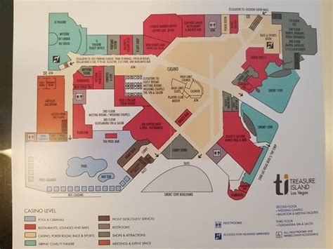 Mapa De La Franja De Las Vegas De Treasure Island Treasure Island