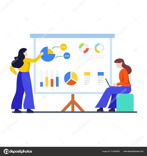 design data analytics trendy flat vector stock vector by