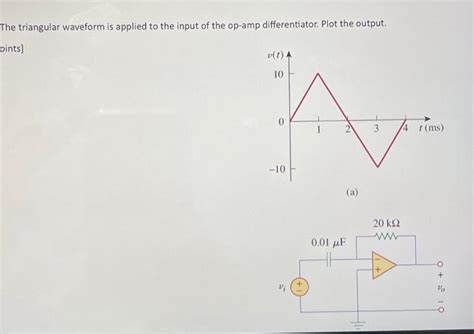 Solved He Triangular Waveform Is Applied To The Input Of The