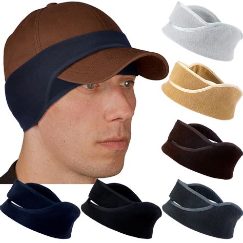 Geyoga 6 Pcs Ear Warmers Ball Cap Band Fleece Windproof Ear Caps For
